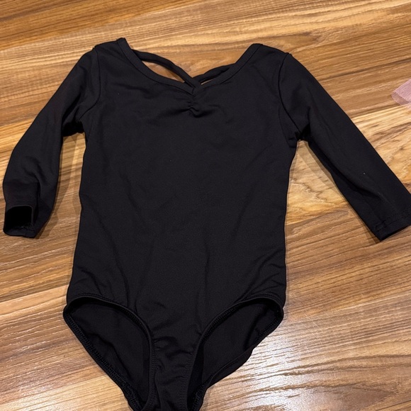 Danskin | Costumes | Danskin Black Kids Bodysuit Leotard Gymnastics ...
